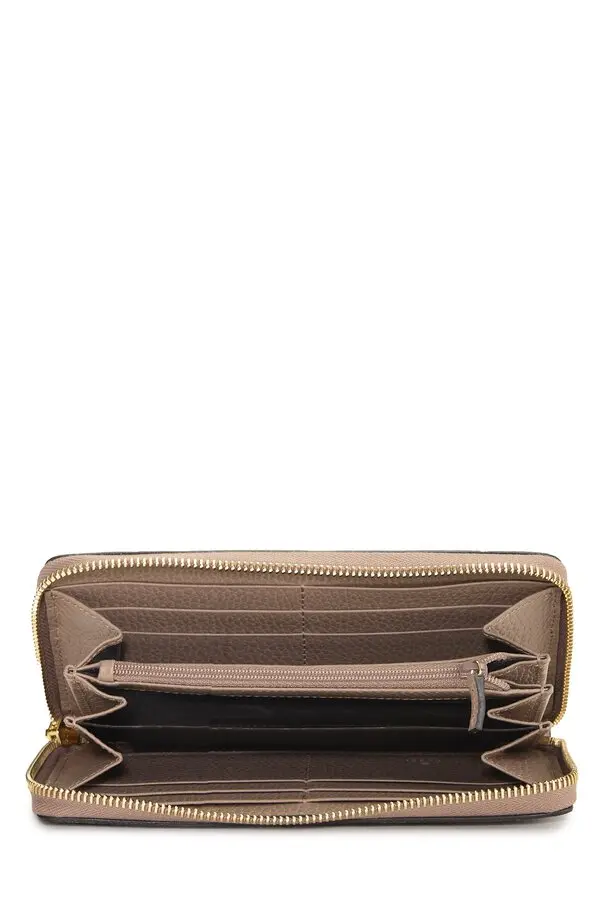 Gucci Gg Supreme Canvas Marmont Zip-around Wallet - Pink