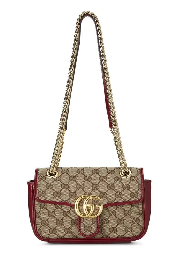 Gucci Gg Canvas Marmont Shoulder Bag - Beige