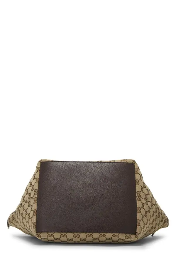 Gucci Original Gg Canvas Web Soft Zip Tote