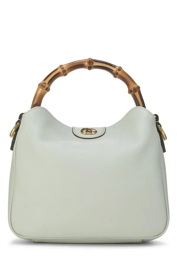 Gucci Leather Diana Bamboo Shoulder Bag - Green