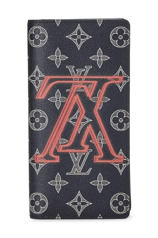 LOUIS VUITTON Monogram Upside Down Brazza Continental Wallet - Navy