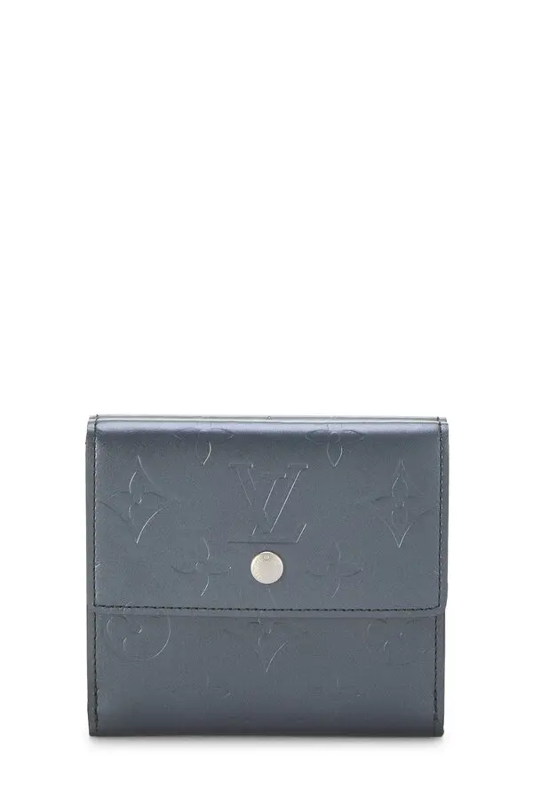 LOUIS VUITTON Vernis Mat Elise Wallet - Blue