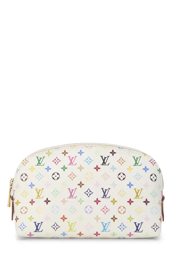 LOUIS VUITTON Takashi Murakami X Monogram Multicolore Pochette Cosmetique - White