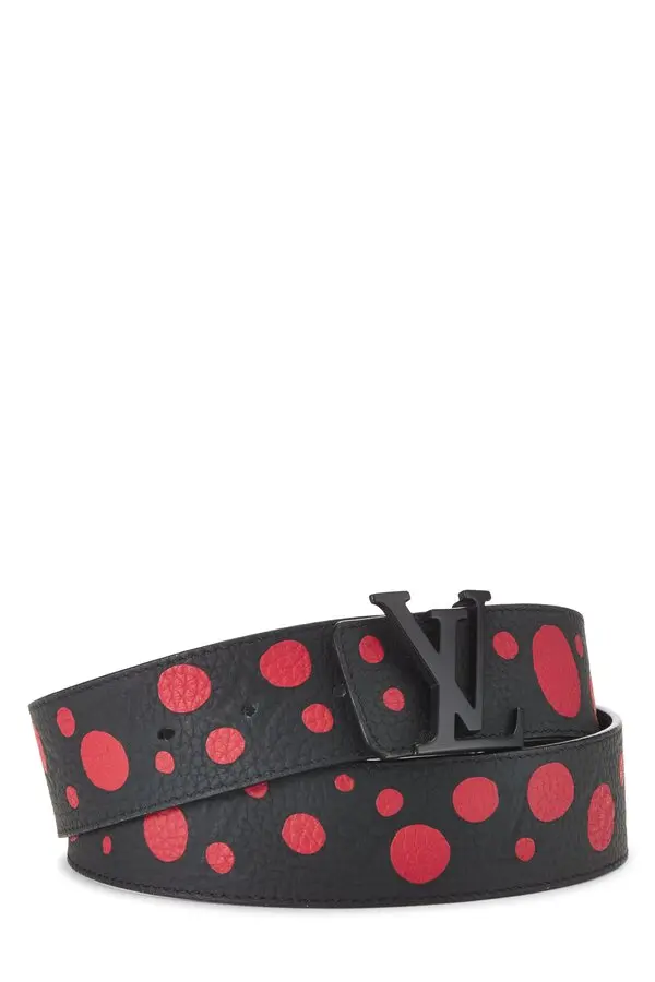 LOUIS VUITTON Yayoi Kusama Taurillon Leather Belt - Red