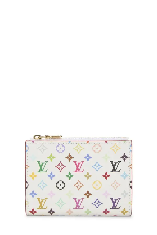 LOUIS VUITTON Takashi Murakami X Monogram Multicolore Lisa Wallet - White