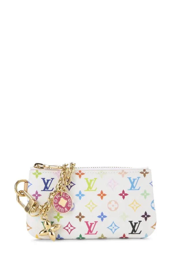 LOUIS VUITTON Takashi Murakami X Monogram Phone Holder - White