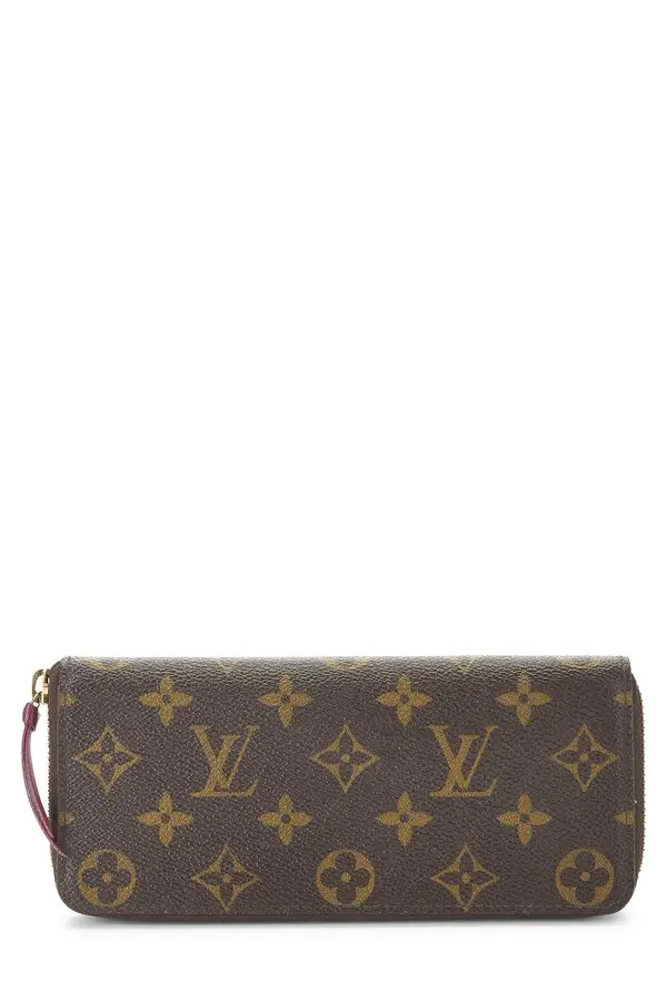 LOUIS VUITTON Burgundy Monogram Canvas Clemence Wallet - Purple