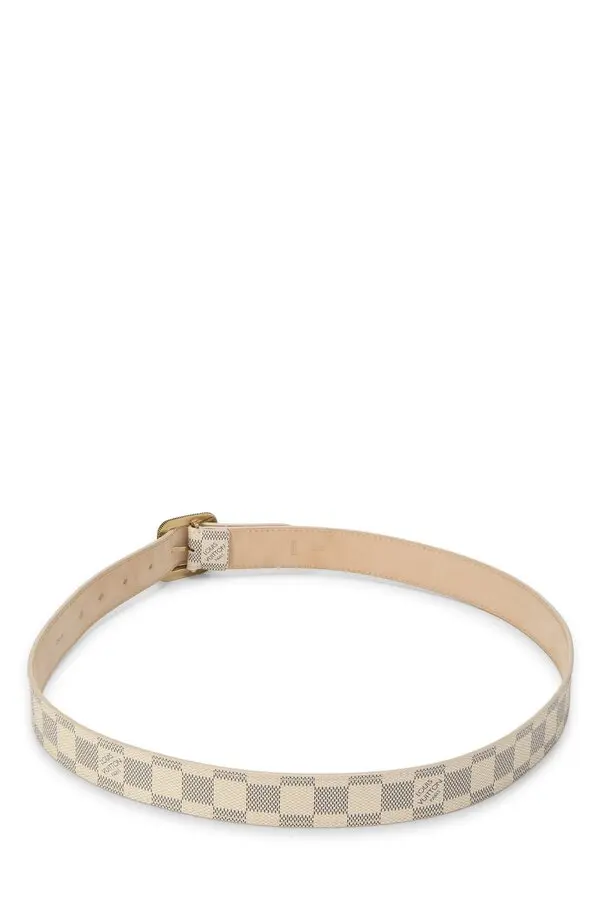 LOUIS VUITTON Damier Azur Inventeur Tresor Belt 90