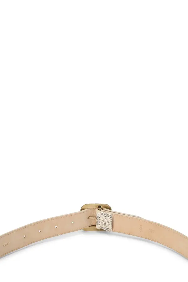 LOUIS VUITTON Damier Azur Inventeur Tresor Belt 90