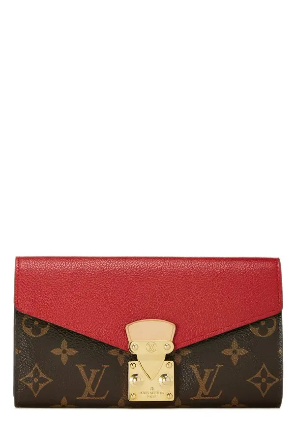 LOUIS VUITTON Monogram Canvas Pallas Wallet - Red