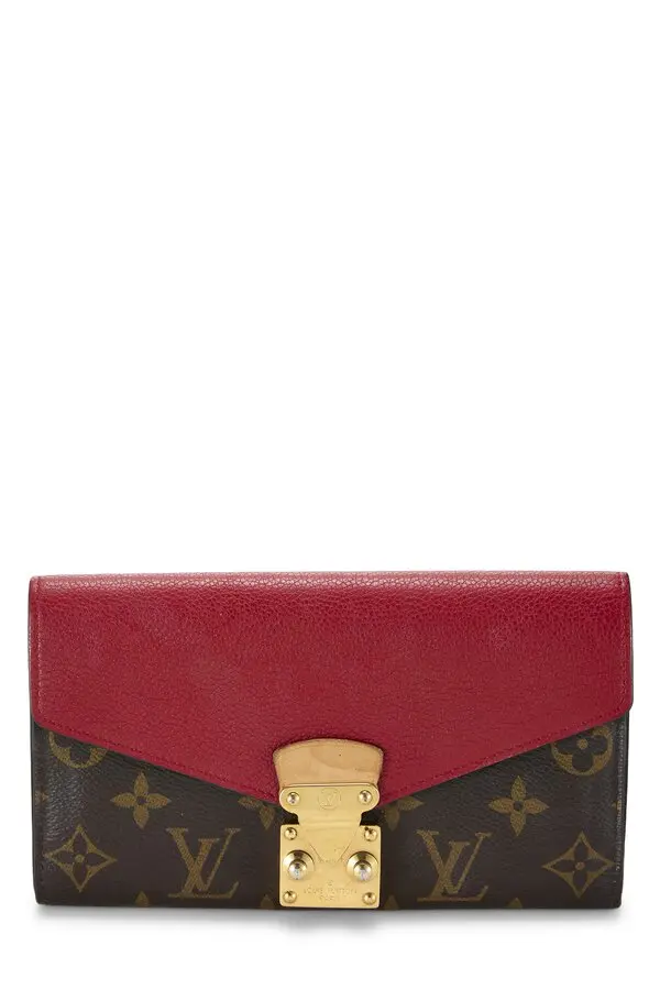 LOUIS VUITTON Monogram Canvas Pallas Wallet - Red