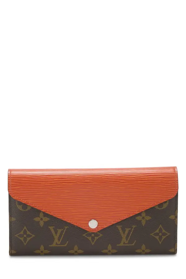 LOUIS VUITTON Epi & Monogram Canvas Marie-lou Long Wallet - Orange