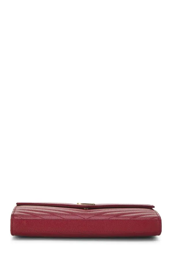 Saint Laurent Grainy Monogram Wallet On Chain