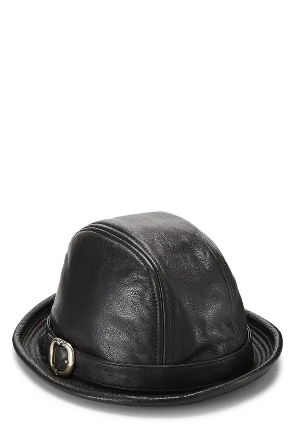 Chrome Hearts Leather Fedora - Black