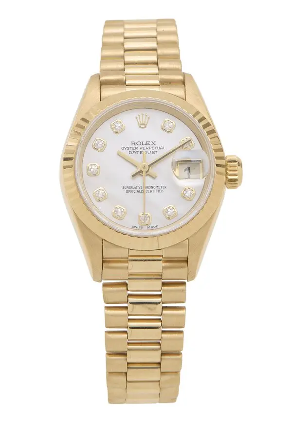 Rolex Mother Of Pearl Diamond Dial President 69178 - White