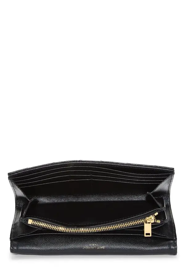 Saint Laurent Grained Calfskin Envelope Wallet