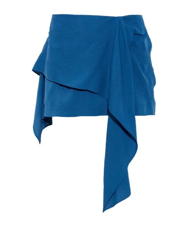 IRO PARIS Asymmetrical Draped Skirt - Blue
