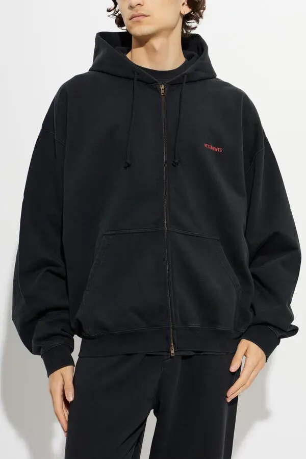 Vetements Long-sleeved Zip-up Hoodie
