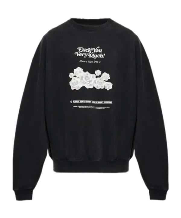 Vetements Long-sleeved Sweatshirt - Washed Black