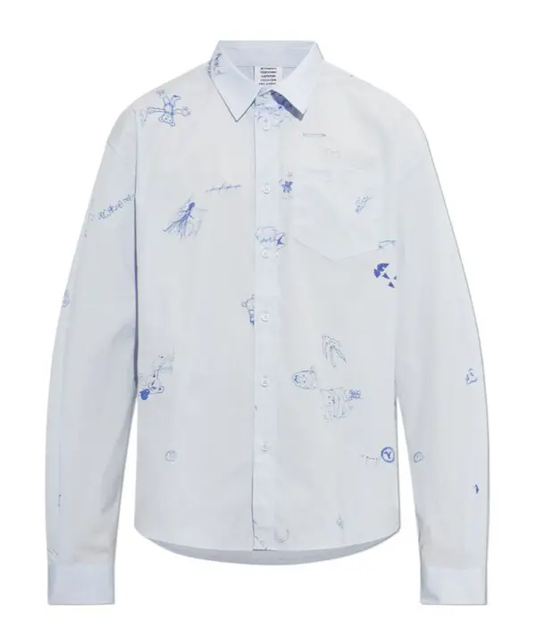 Vetements Long-sleeved Shirt - Blue