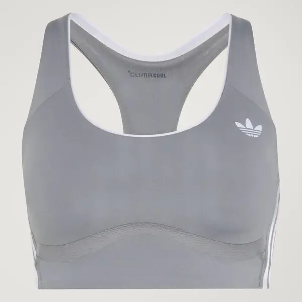 Adidas Originals Sport Medium Support Bra Grey - Grey Three