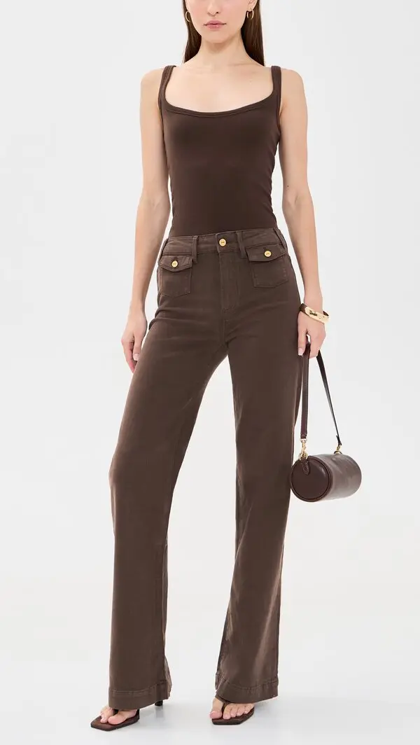 Paige Leenah Mini Patch Pockets Jeans
