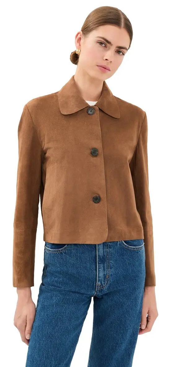 ARMA Emy Goat Suede Jacket - Saddle