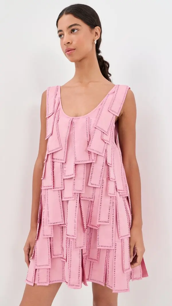 La Vie Style House Jewel Tassel Mini Swing Dress