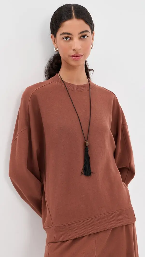 Tibi Lightweight Crew Neck Sweatshirt