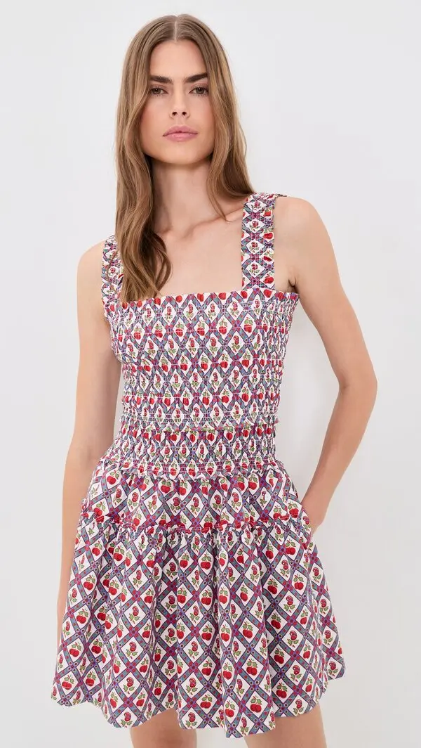 Hill House Home Azalea Mini Dress - Diamond Cherries