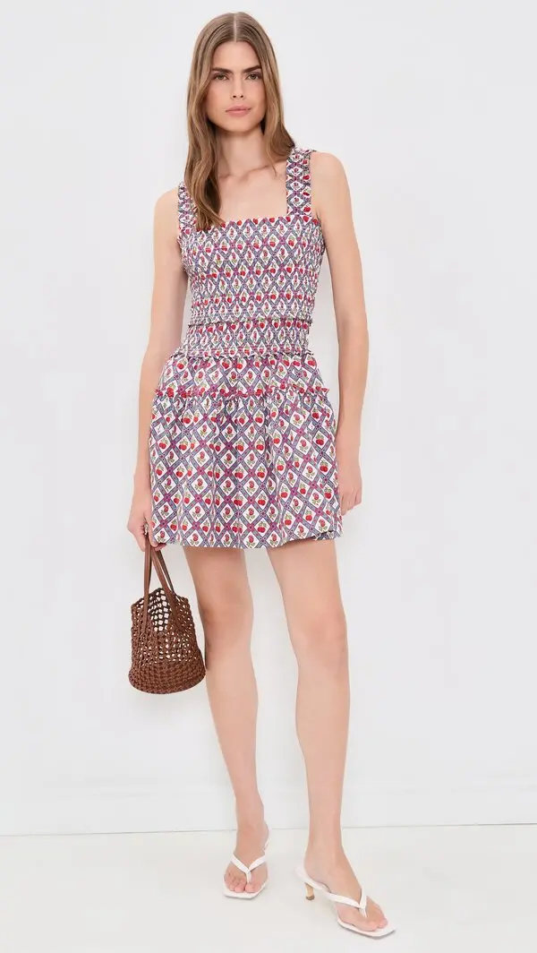 Hill House Home Azalea Mini Dress - Diamond Cherries