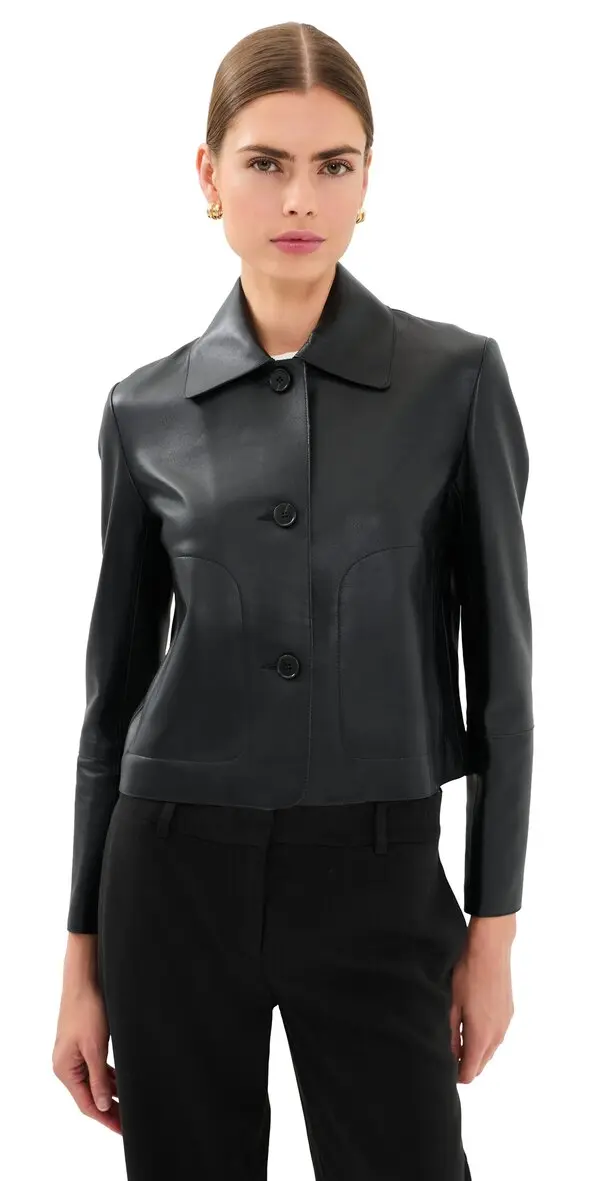 ARMA Emy Lamb Butter Jacket - Black