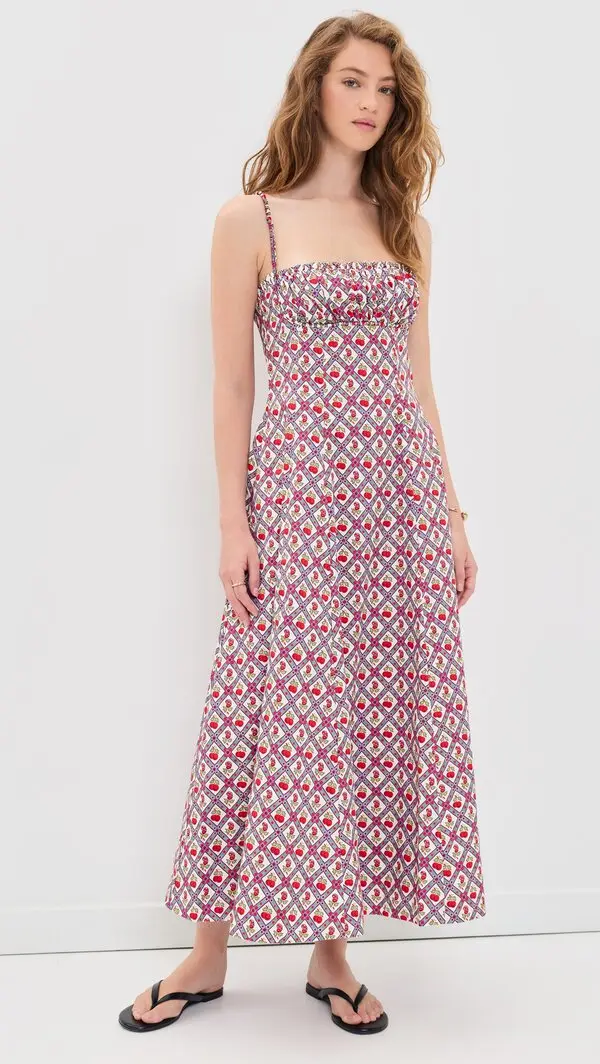 Hill House Home Maisie Cherry & Paisley Print Maxi Dress