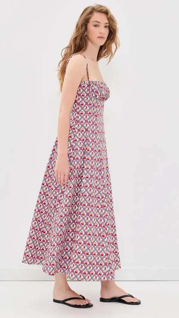 Hill House Home Maisie Cherry & Paisley Print Maxi Dress