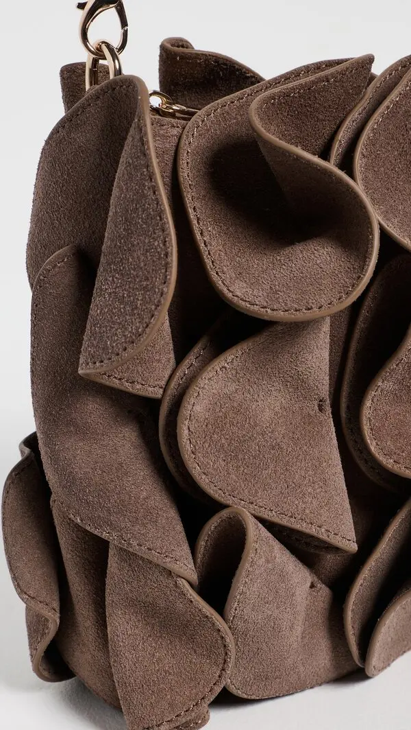 Farm Rio Suede Flower Clutch Bag