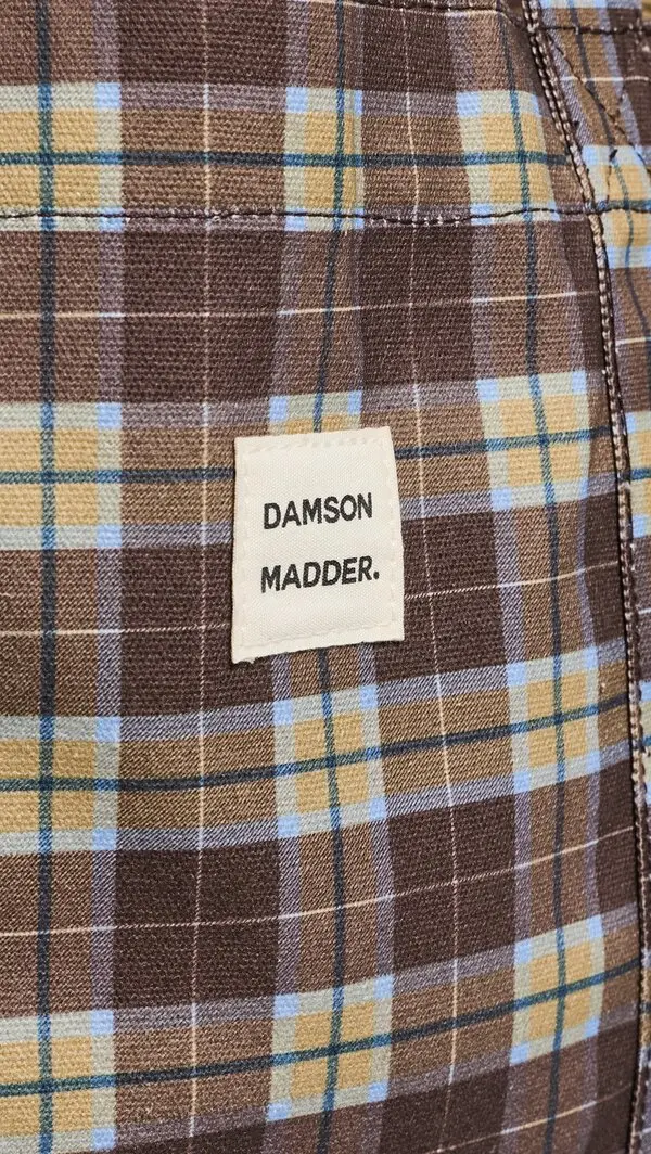 DAMSON MADDER Cocoa Check Tote Bag