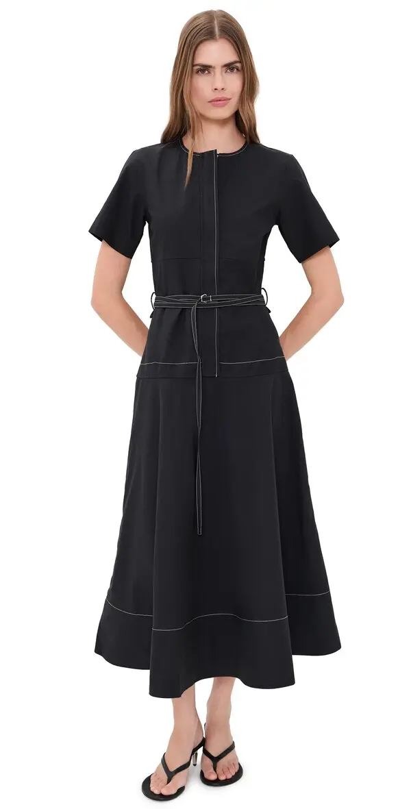 Proenza Schouler White Label Elizabeth Midi Dress - Black