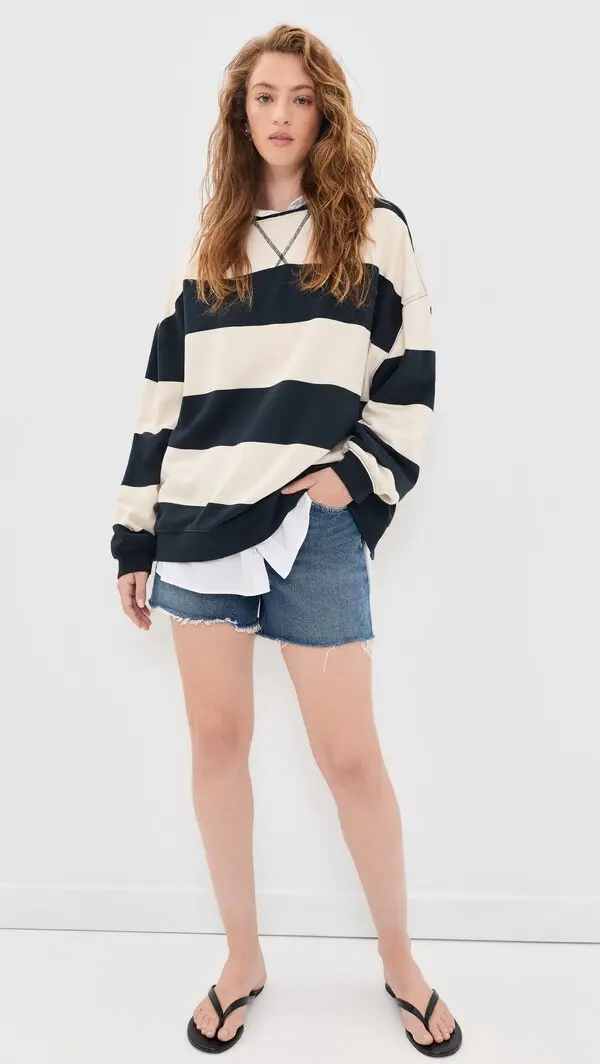 Free People Classic Stripe Sweatshirt