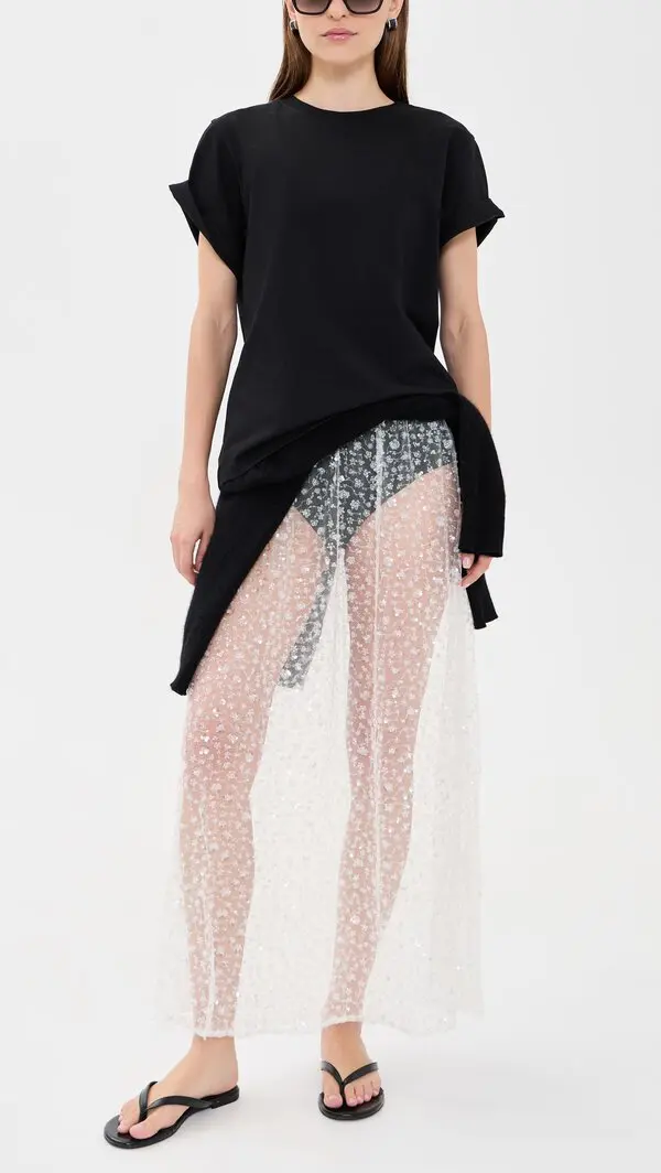 VRG GRL Daisy Sequin Maxi Skirt