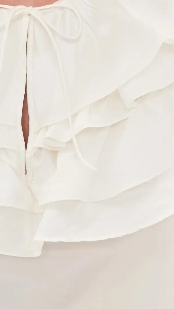 AKNVAS Linda Taffeta Cape Top