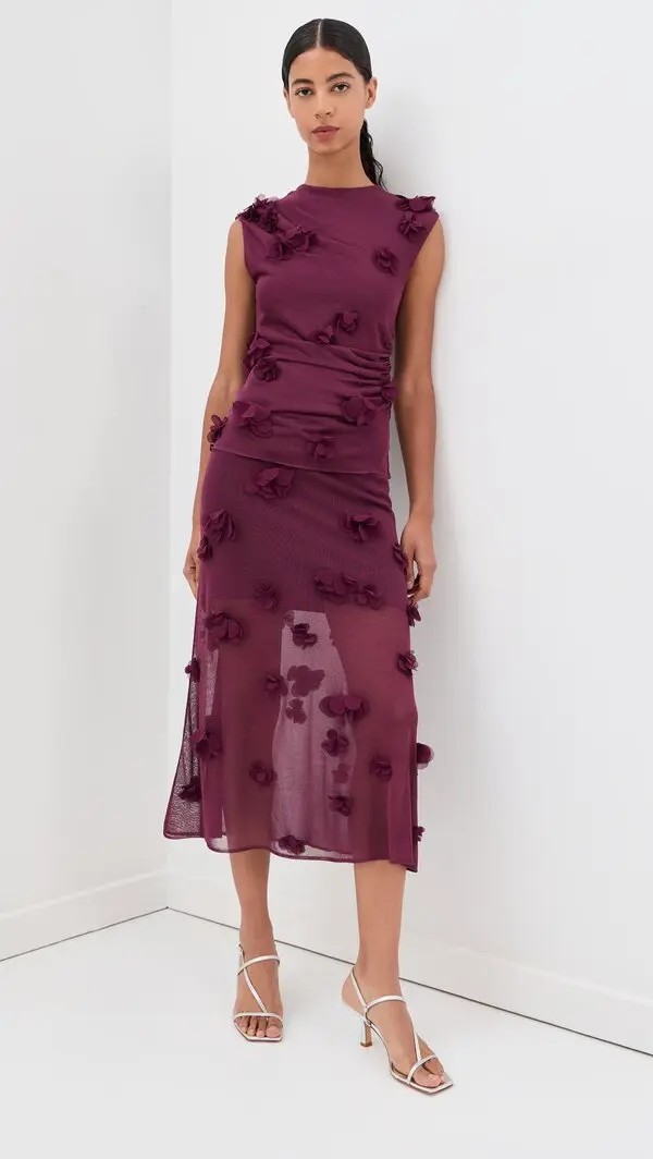 Simkhai Tessa Floral Applique Top