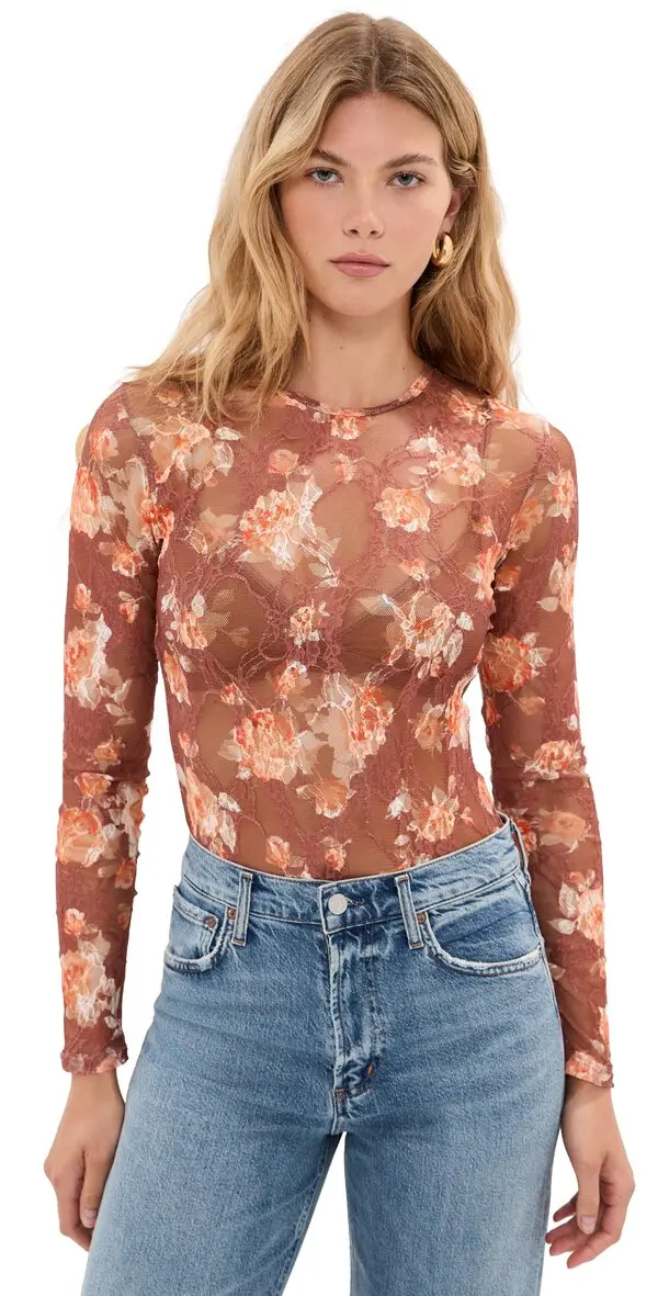 MADELYNNE Maple Thong Bodysuit