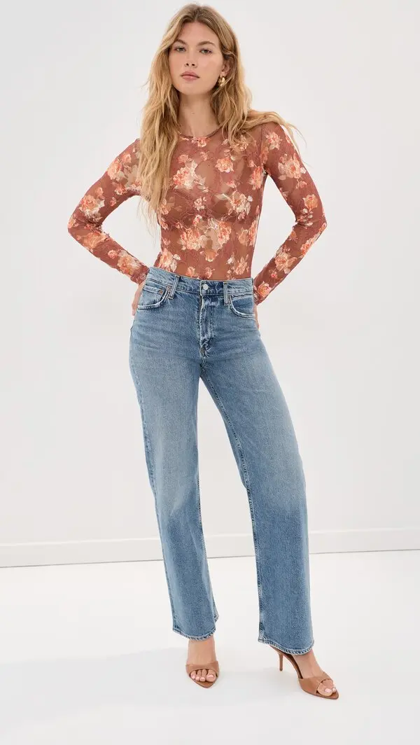 MADELYNNE Maple Thong Bodysuit