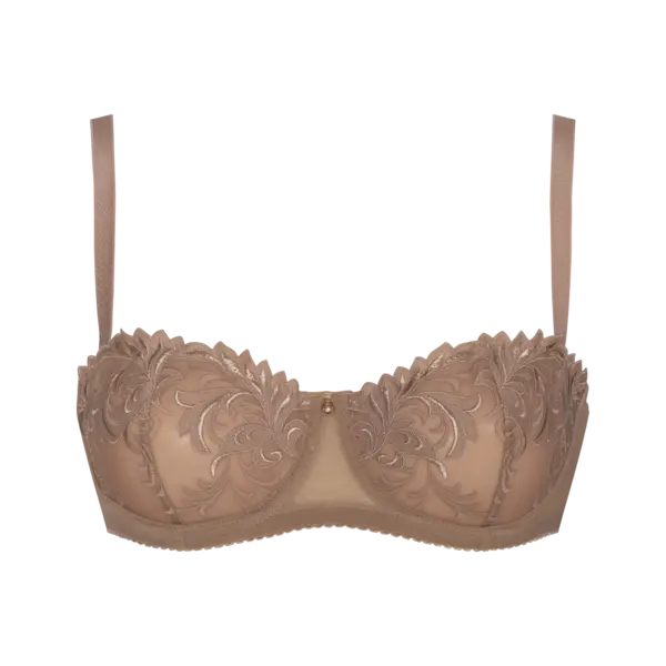 BONBON LINGERIE Neutrals Carmela Balconette Bra - Brown/yellow