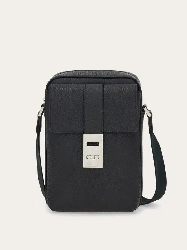 FERRAGAMO Hug Buckle Cross Body Bag - Black