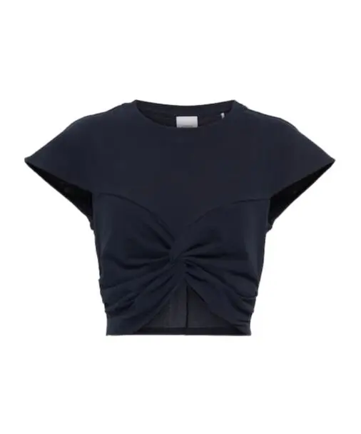 Isabel Marant Étoile Zineae Cotton Jersey Crop Top - Black