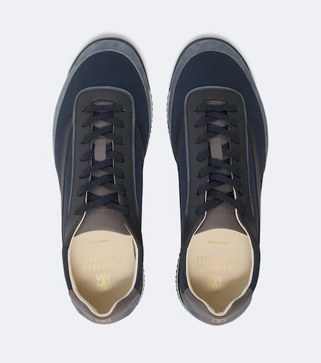 Brunello Cucinelli Leather-trimmed Sneakers