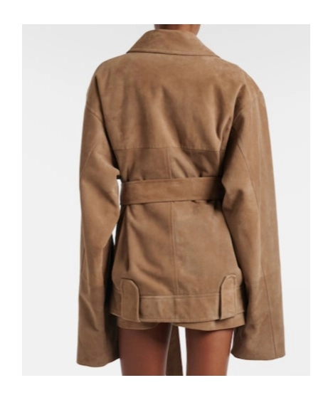 Khaite Alder Belted Suede Jacket