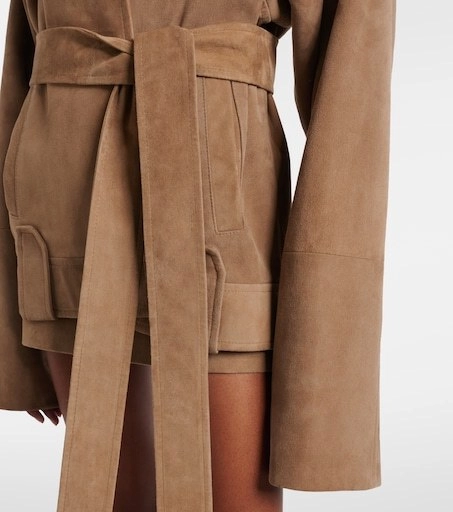 Khaite Alder Belted Suede Jacket