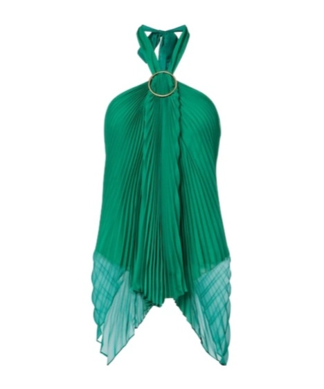 Max Mara Pleated Top - Green